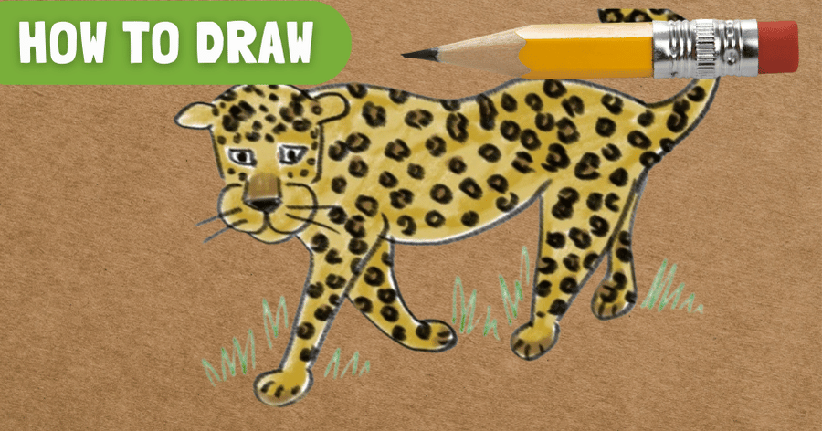 Leopard Drawing Step By Step Easy How To Draw A Leopard Tutorial Video